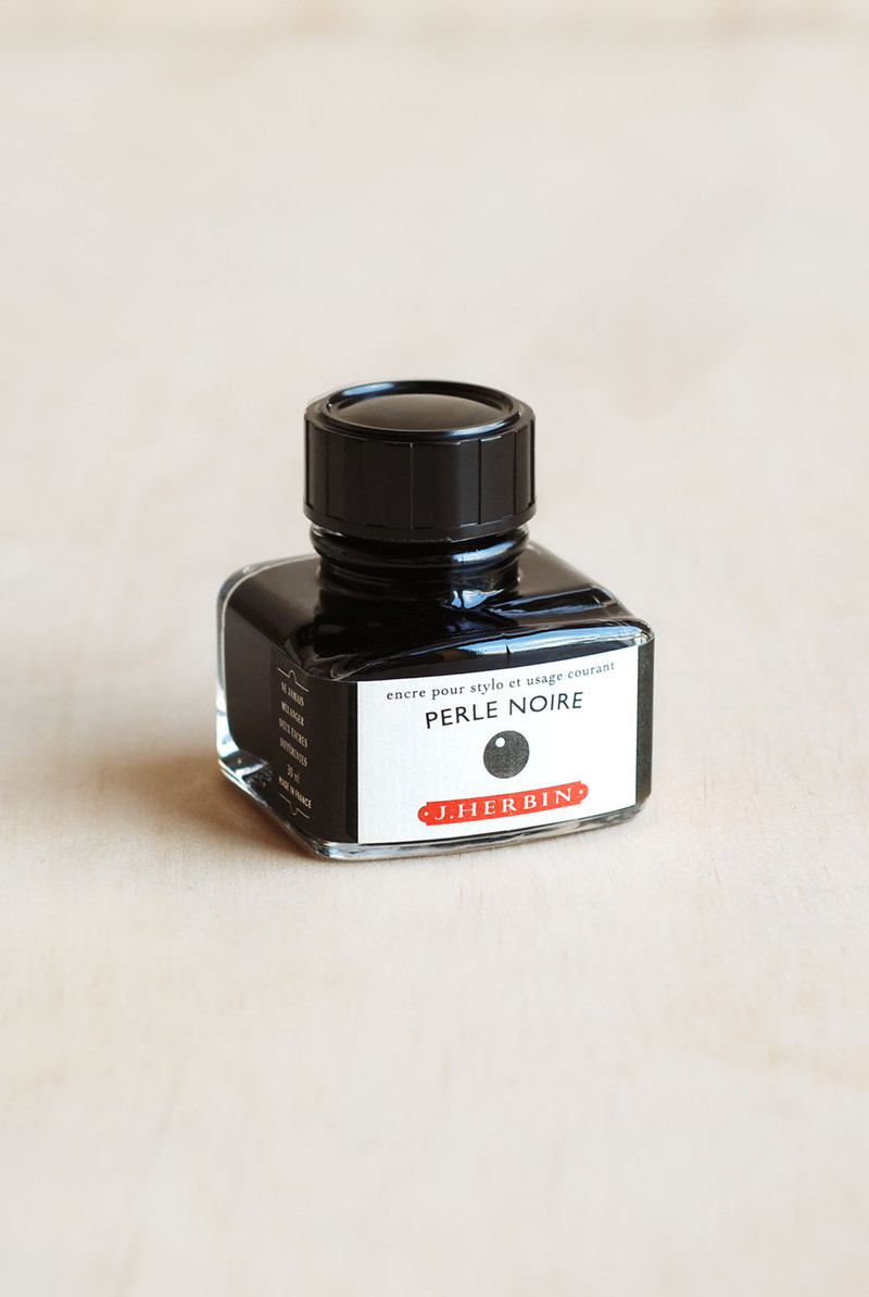 J. Herbin World's First Black Ink (Perle Noire) 30ml - Bottled Ink